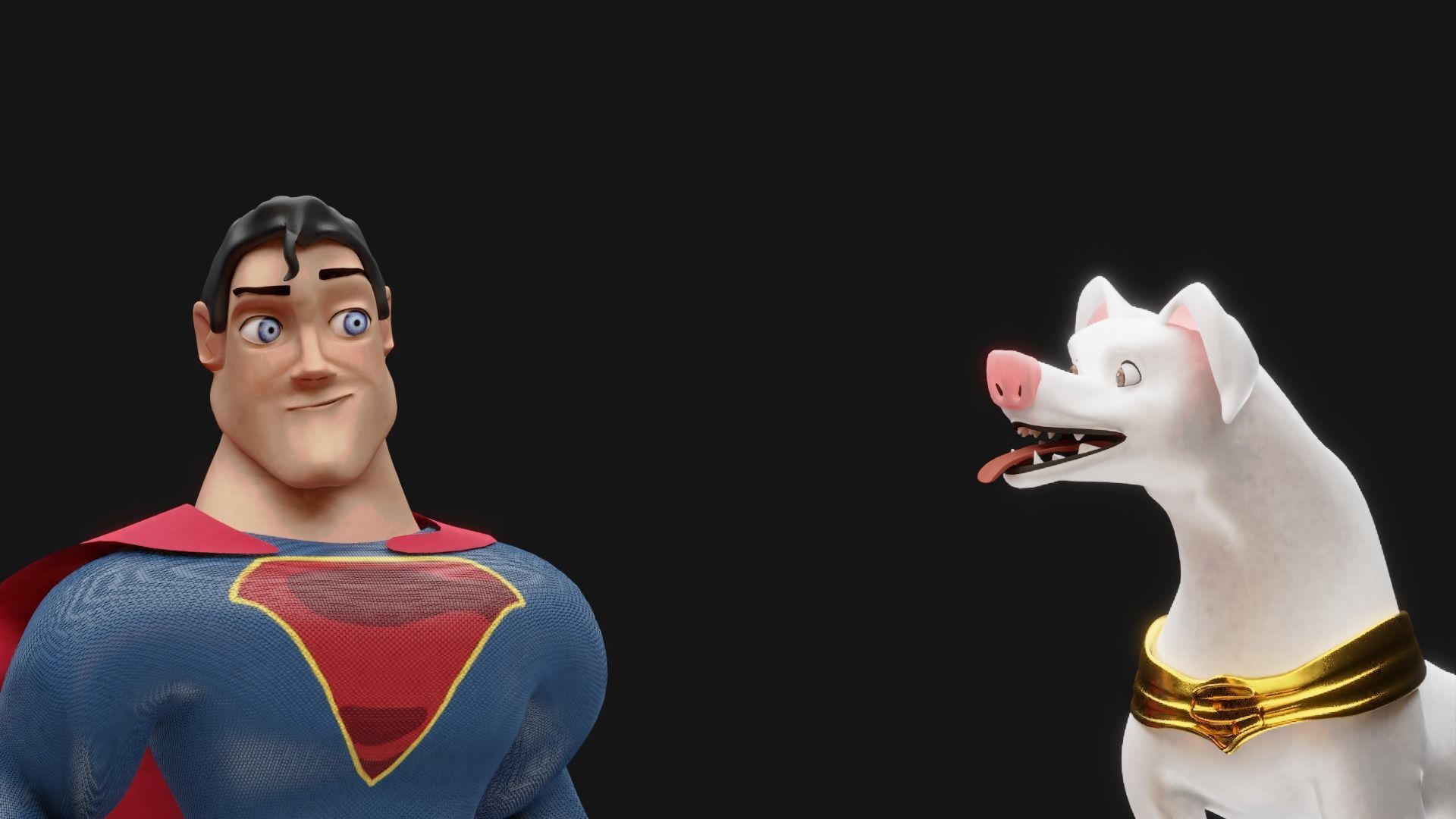 superman and krypto 3D model rigged | CGTrader