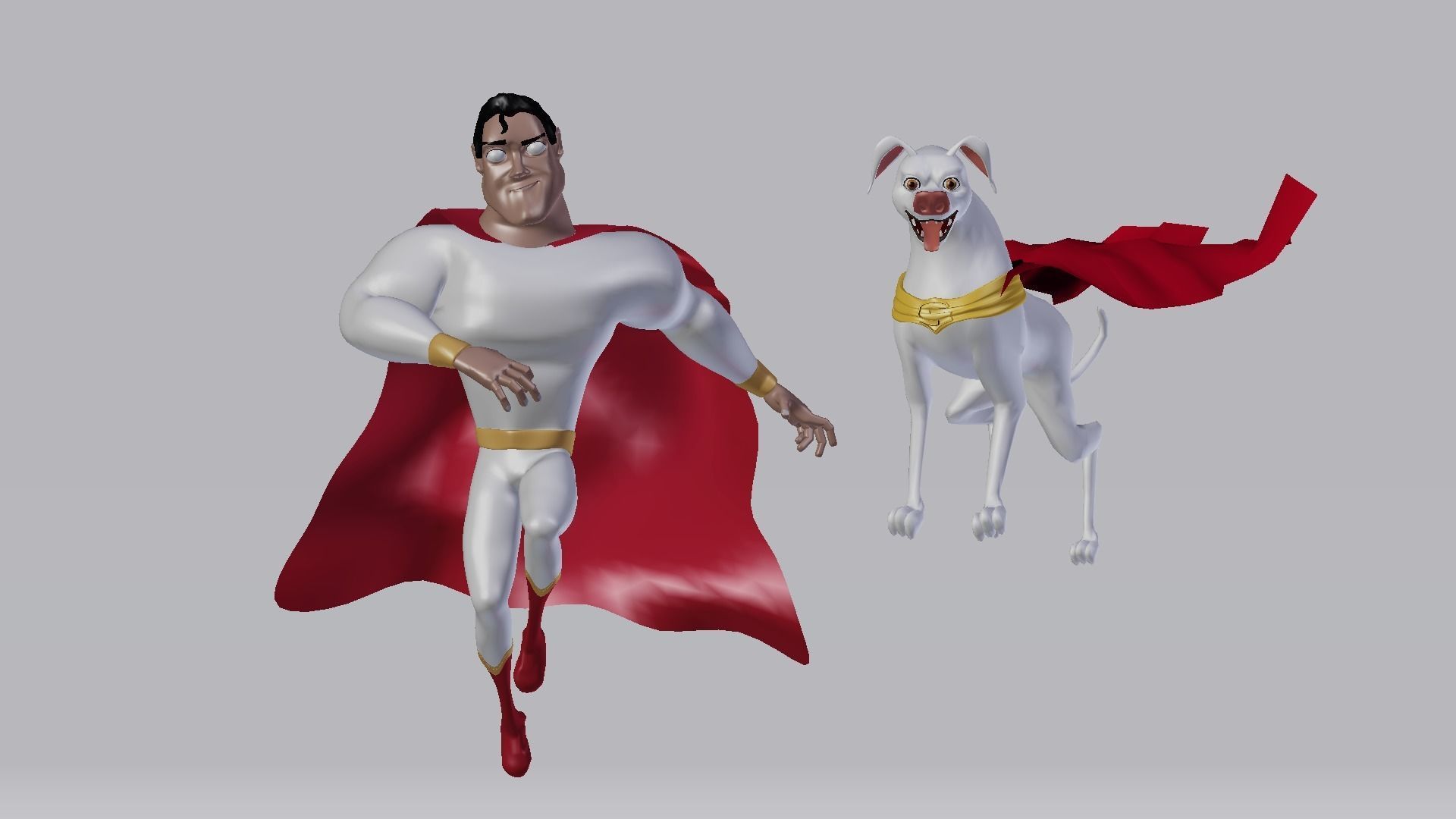 superman and krypto 3D model rigged | CGTrader