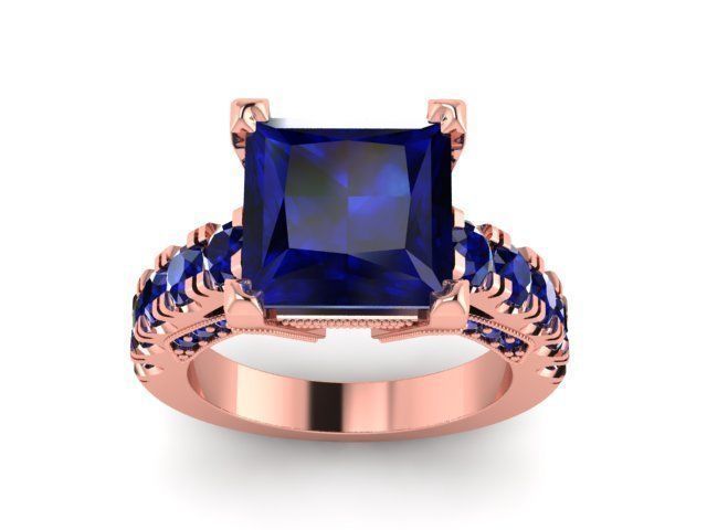 lady Blue diamond ring 3D model | CGTrader
