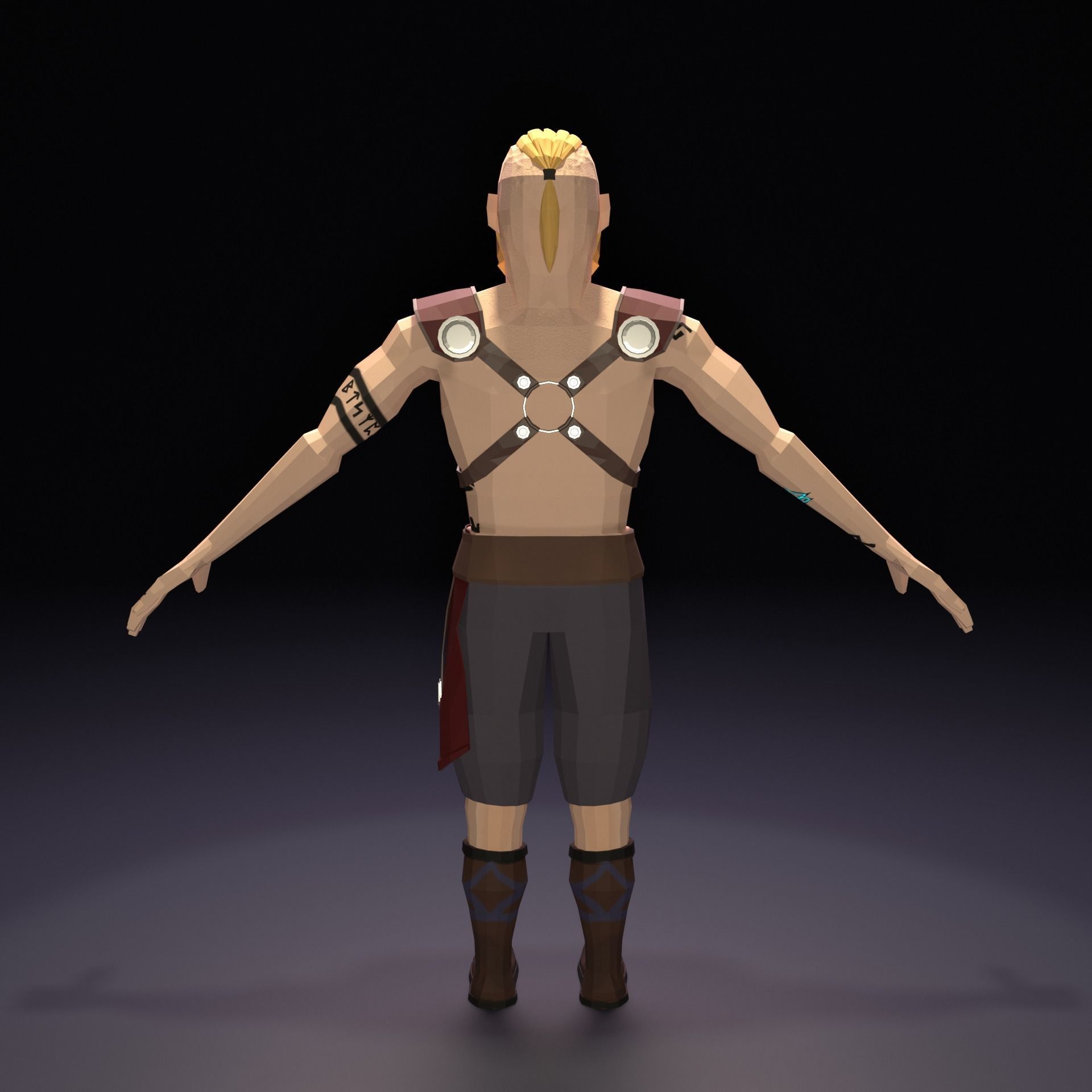 Viking - Lowpoly Stylized Low-poly 3D model-GameReady free VR / AR ...