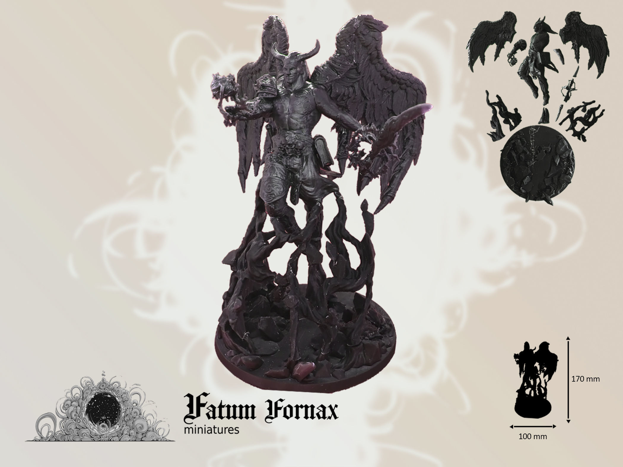 Demonic avatar - Pre-supported for 100 and 60 mm base 3D model 3D ...