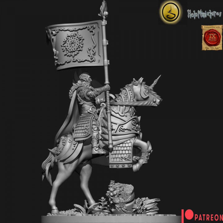 Highborn elves mounted lord 3D model 3D printable | CGTrader
