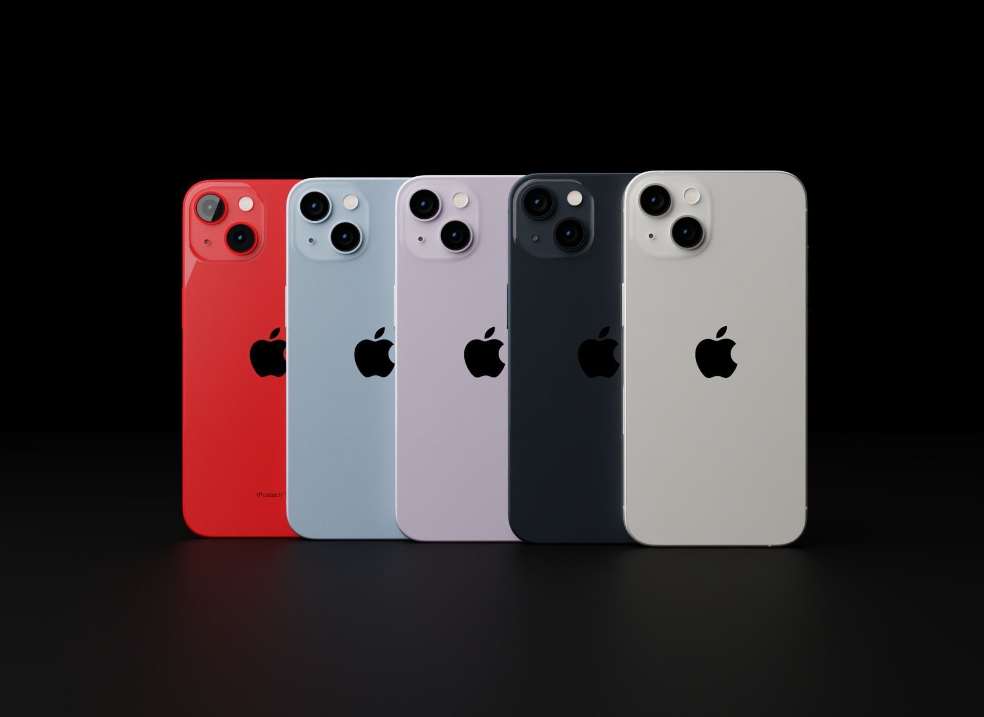 Apple iPhone 14 All Models in Official Colors 3D Model Collection ...