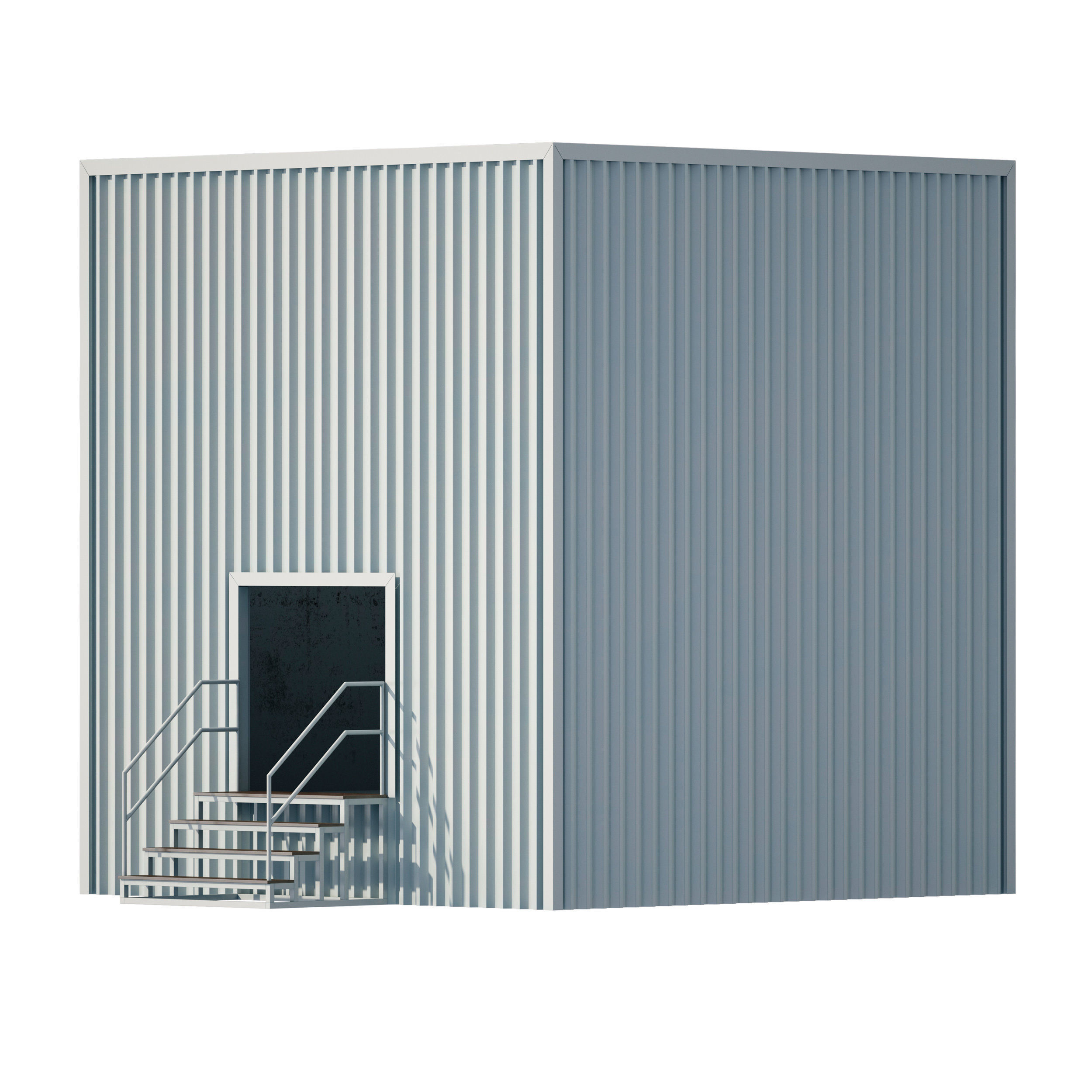 Metal booth - utility room 3D model | CGTrader