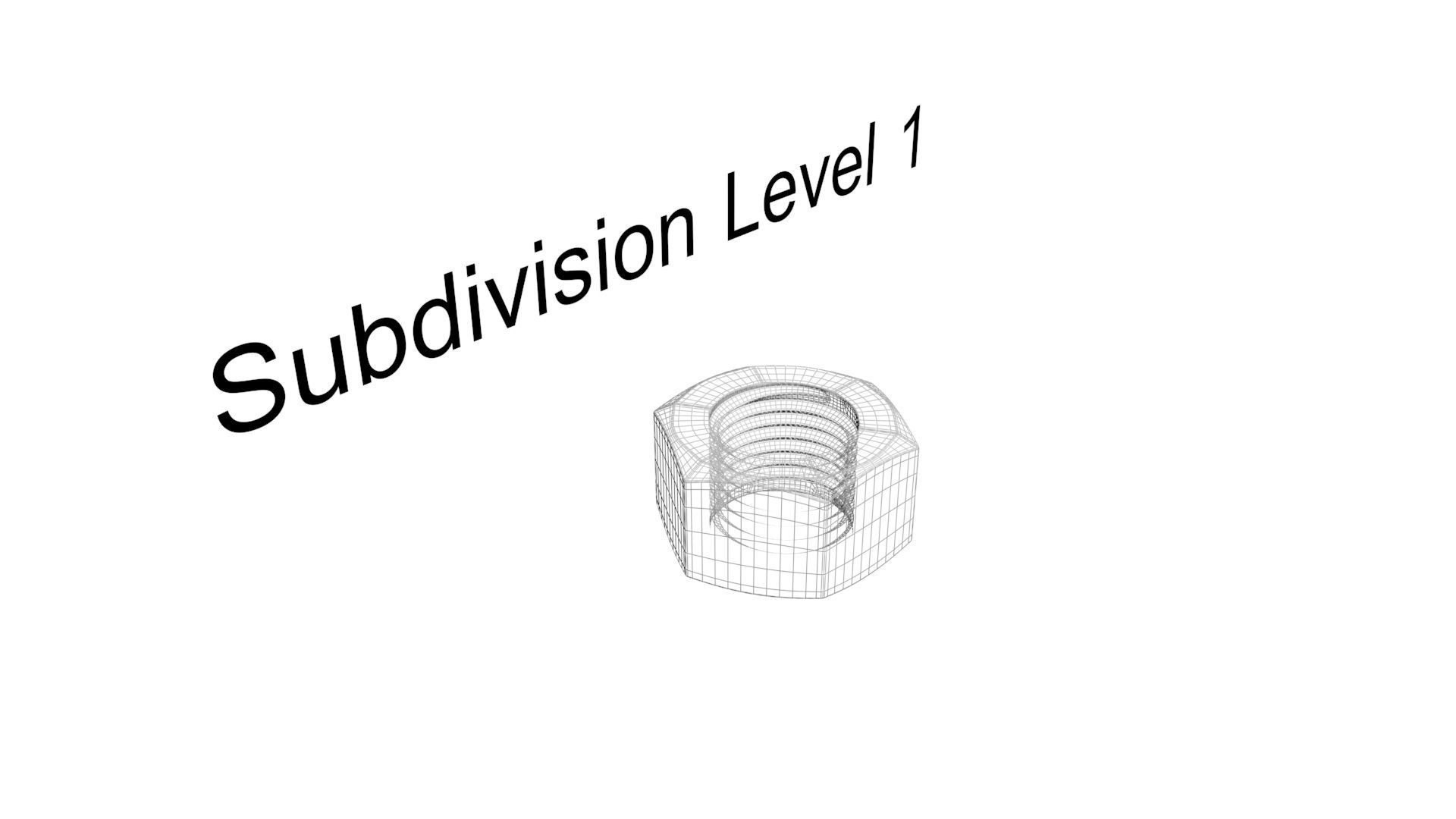 Hex Head and Bolt Nut 3D model | CGTrader