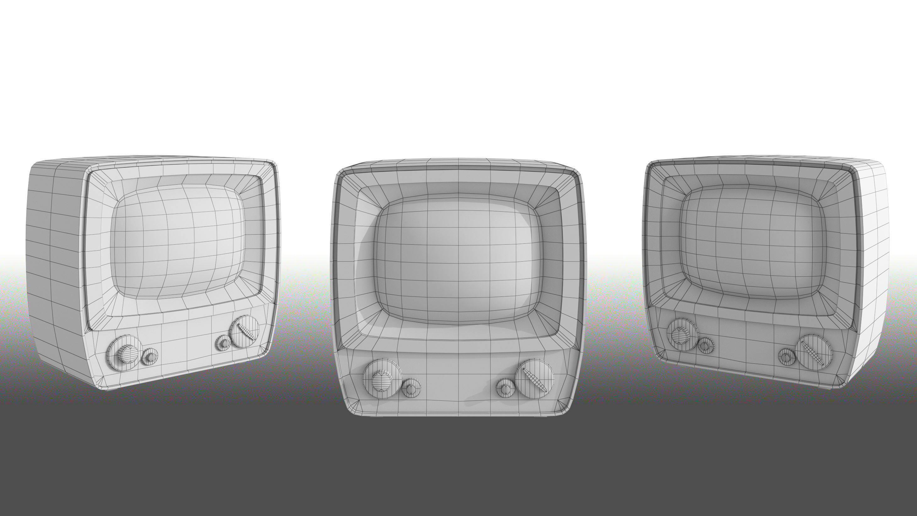 3D model Stylized Retro TV LOW POLY VR / AR / low-poly | CGTrader