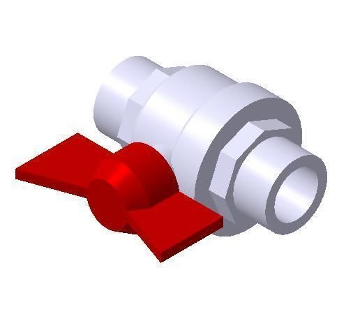Ball Valve Bugatti 327 three quarters inch 3D model | CGTrader