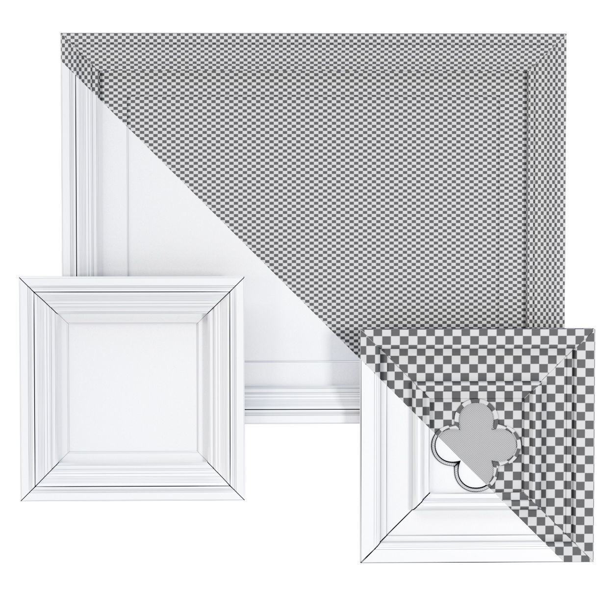 Wooden picture frames 3D model | CGTrader