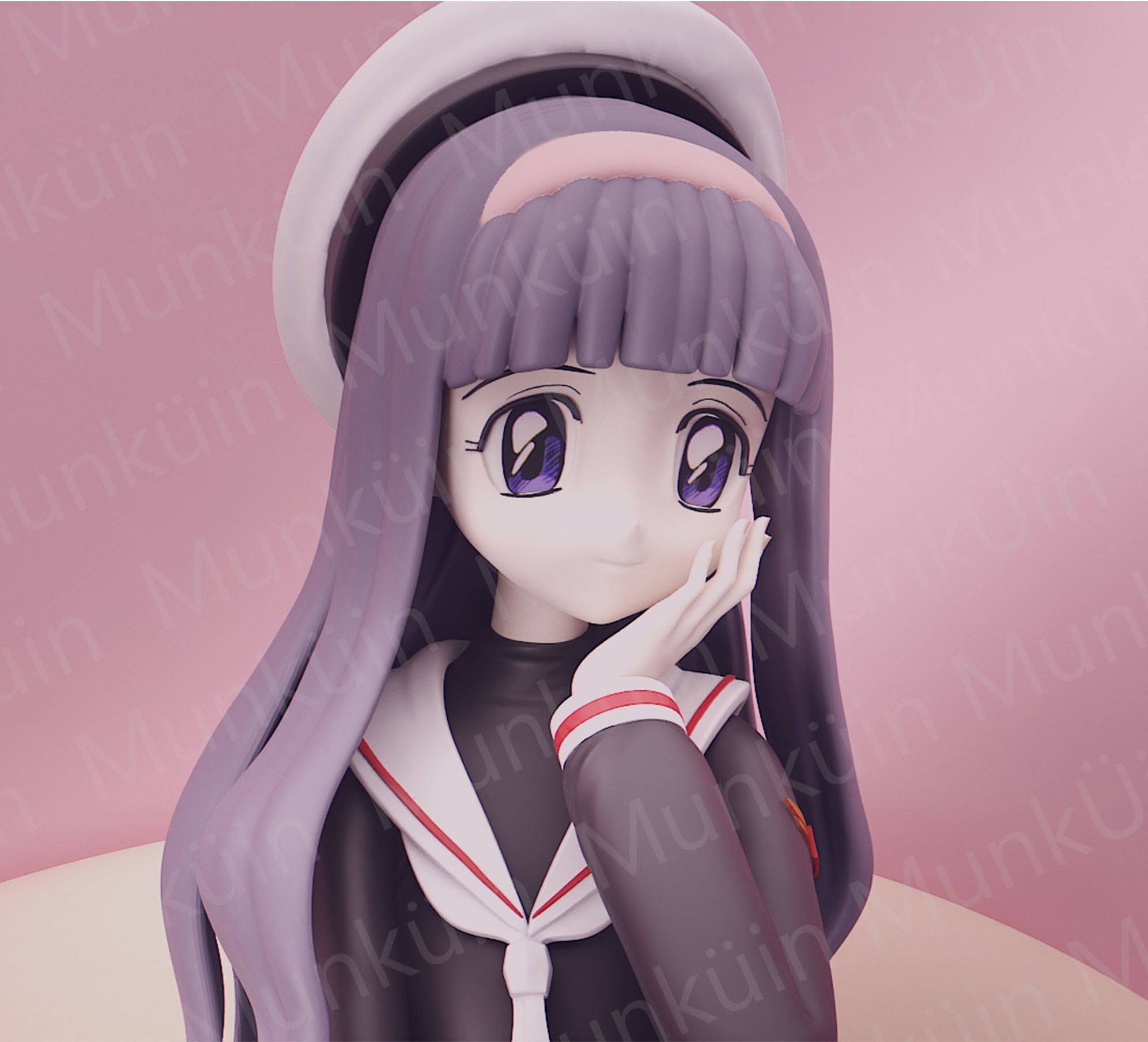 Tomoyo School Sakura Cardcaptor Fan Art 3D model 3D printable | CGTrader