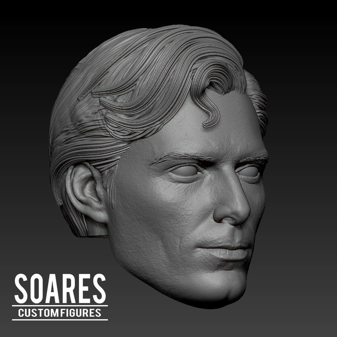 Superman - Christopher Reeve Head 3D model 3D printable | CGTrader