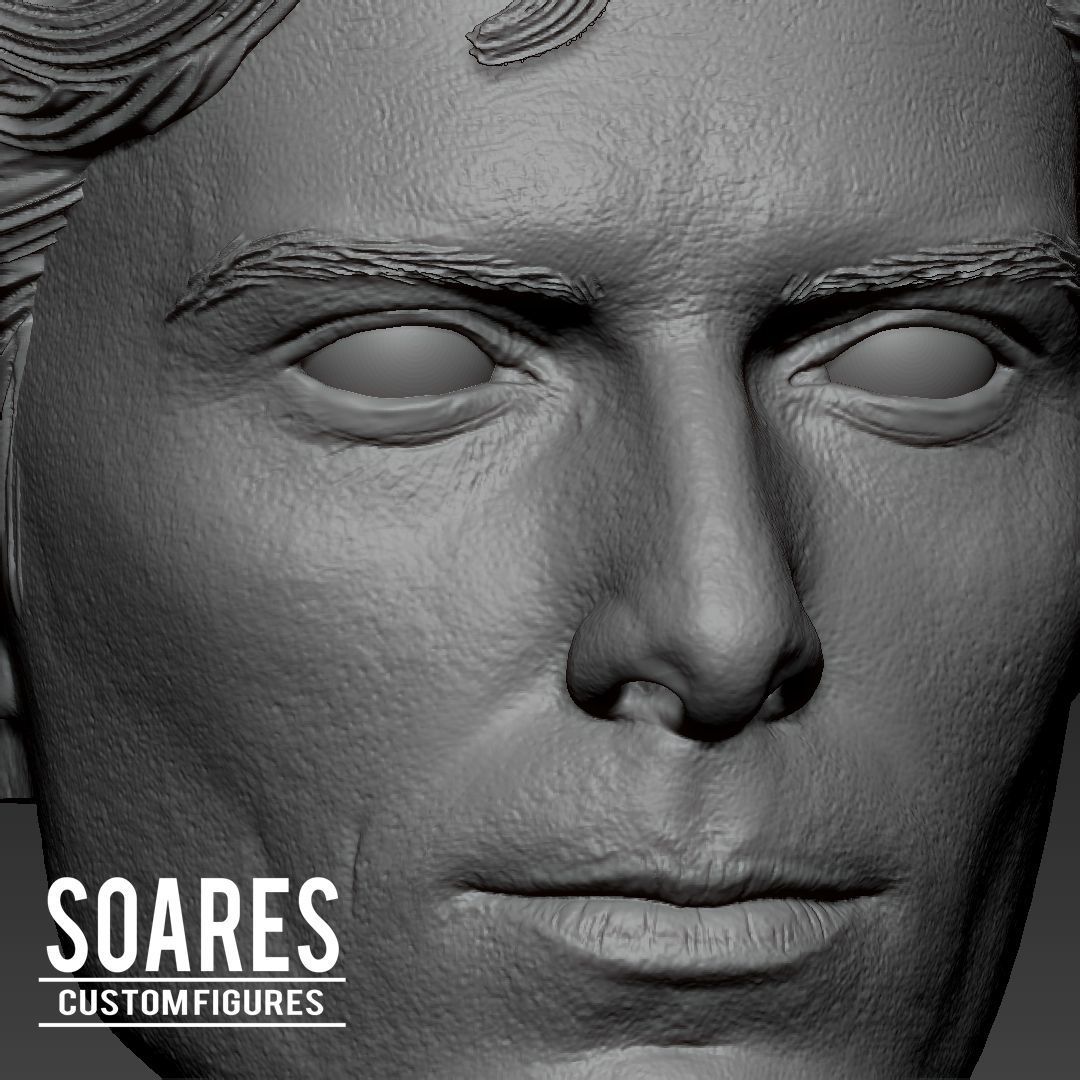 Superman - Christopher Reeve Head 3D model 3D printable | CGTrader