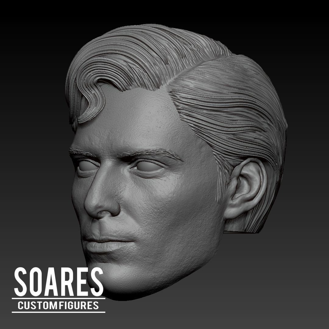 Superman - Christopher Reeve Head 3D model 3D printable | CGTrader