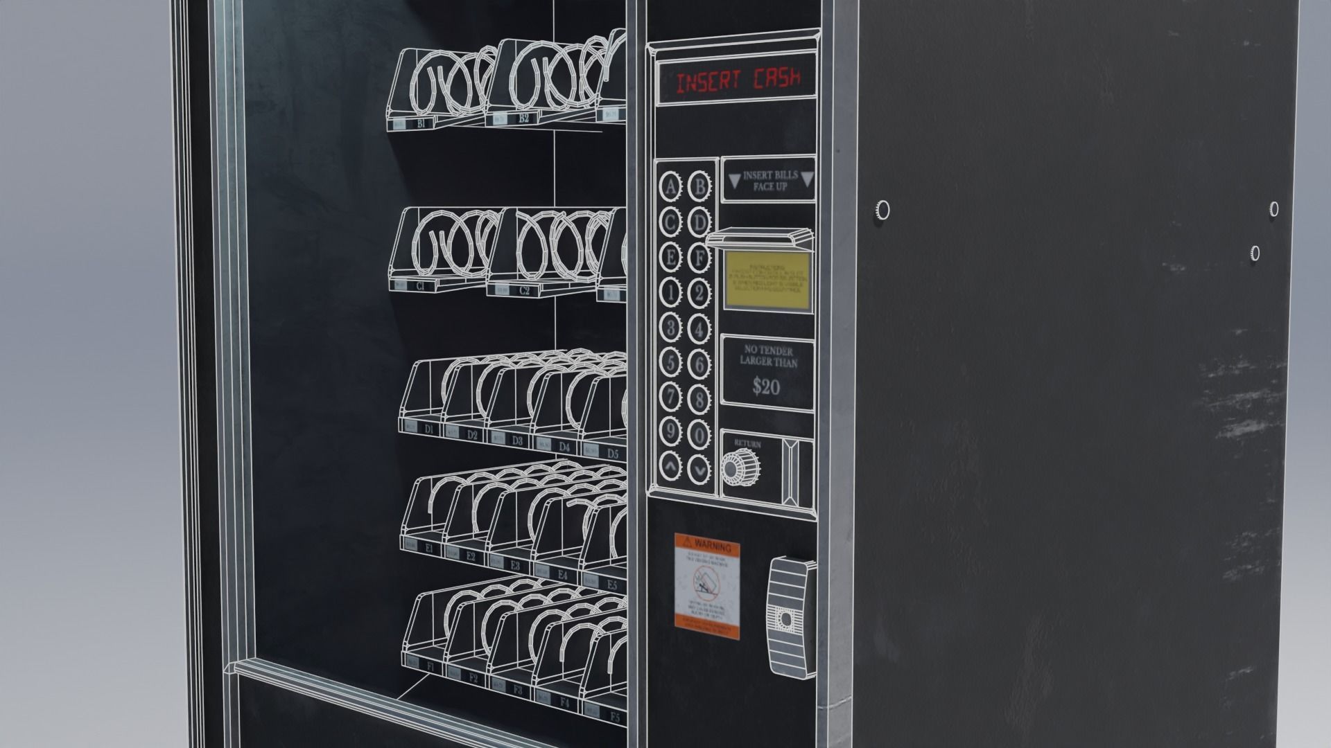 3D model 80s Retro Vending Machine with 8K 4K and 2K Textures VR / AR ...