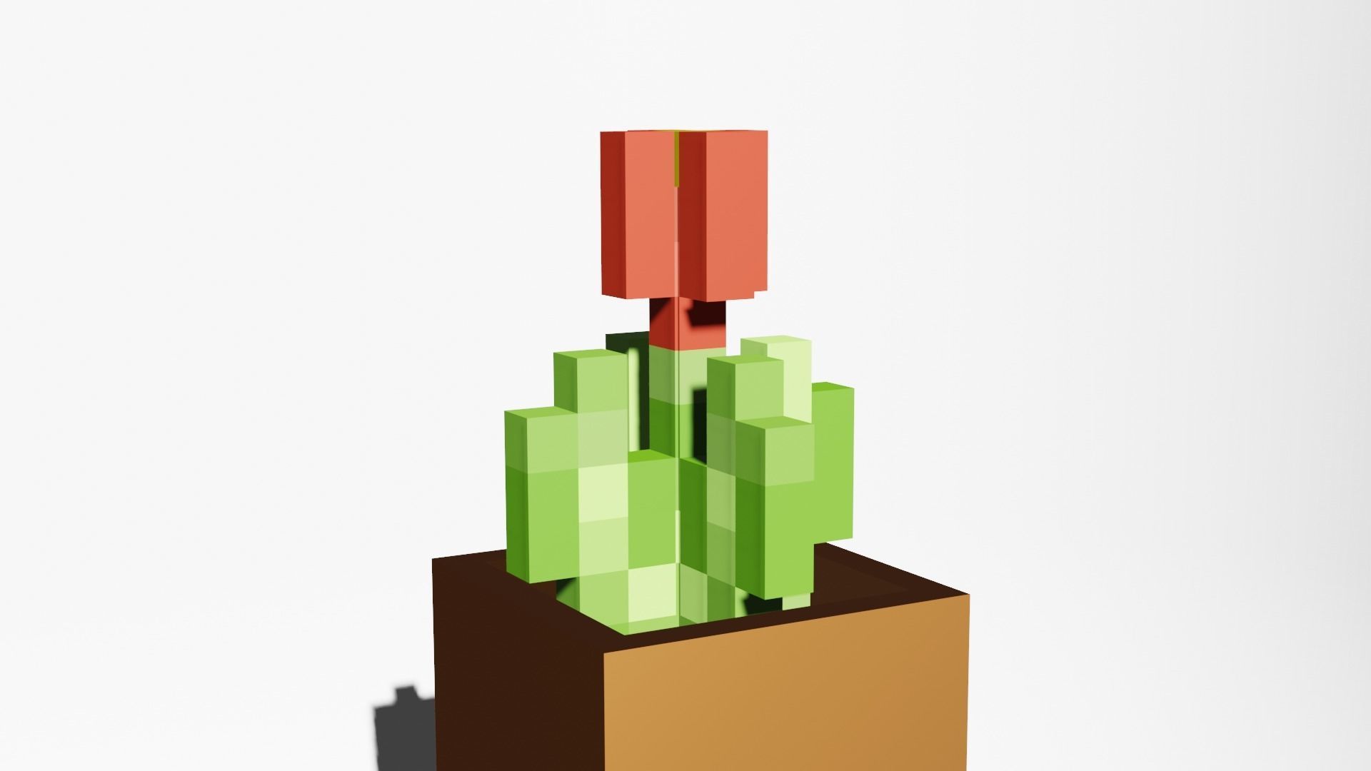 minecraft red tulip free VR / AR / low-poly 3D model | CGTrader