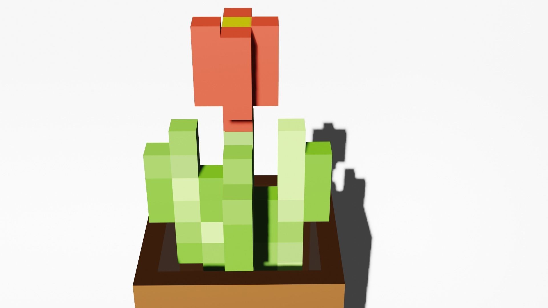 minecraft red tulip free VR / AR / low-poly 3D model | CGTrader