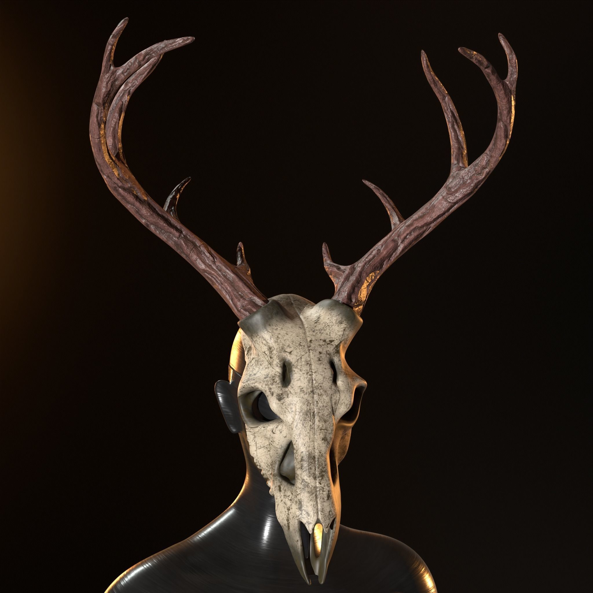 3D model Deer Skull Mask VR / AR / low-poly | CGTrader