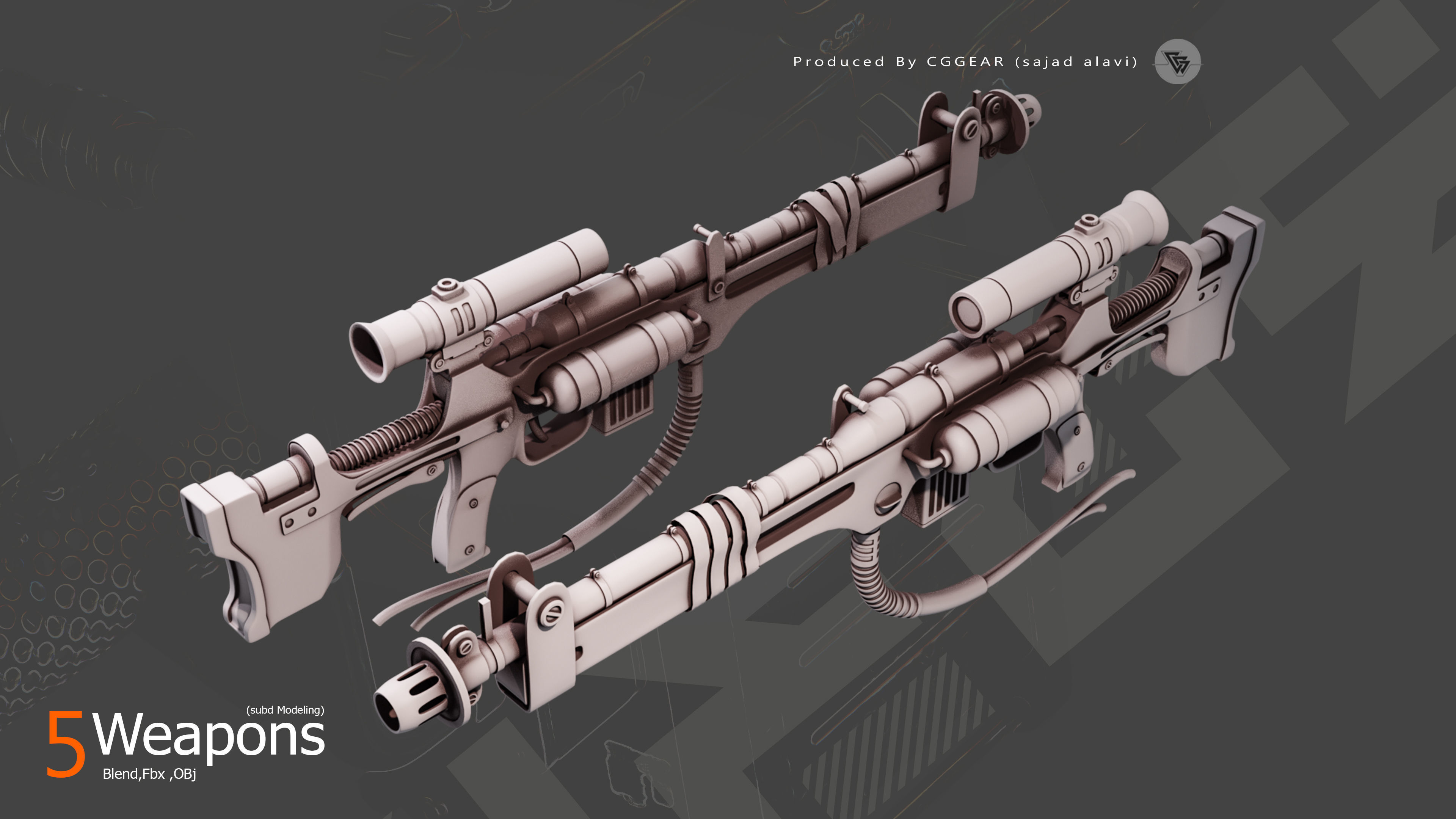 Weapons 3D model | CGTrader