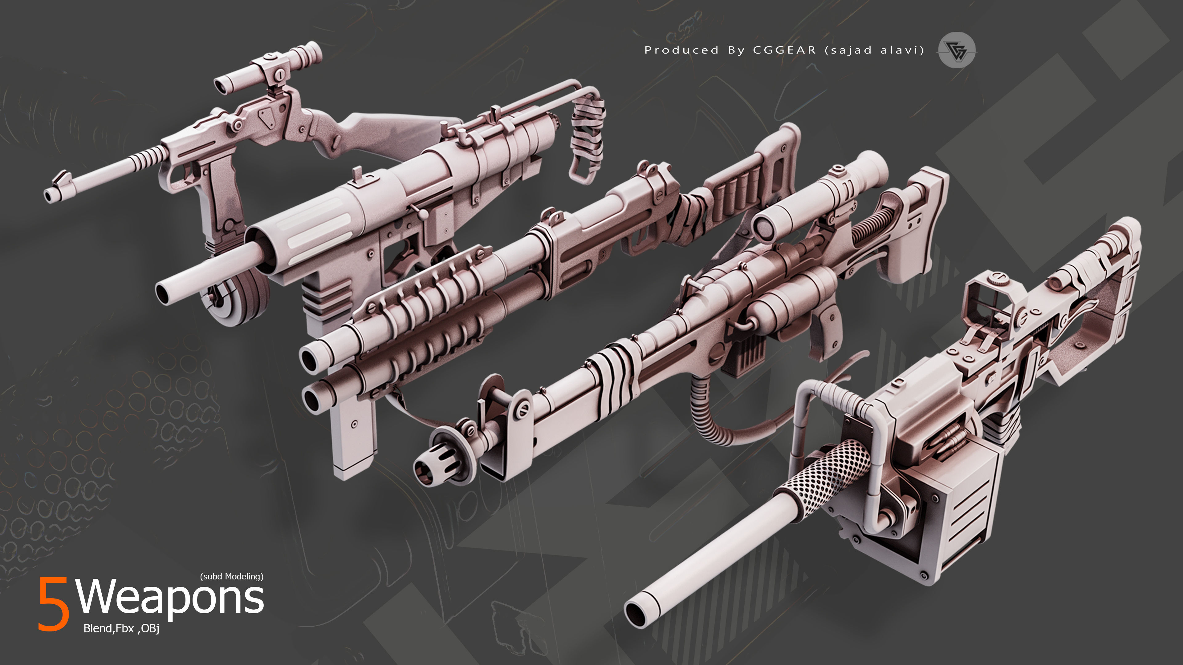 Weapons 3D model | CGTrader
