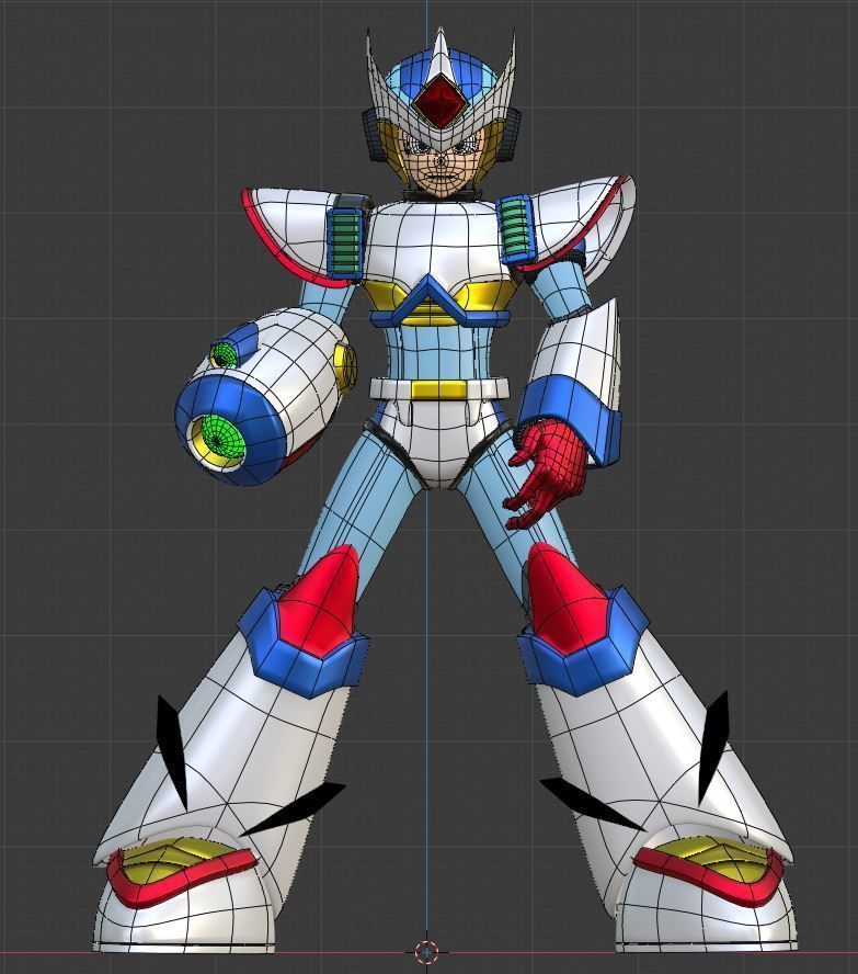 Megaman X Second Armor - Mega Man X2 3D model rigged | CGTrader