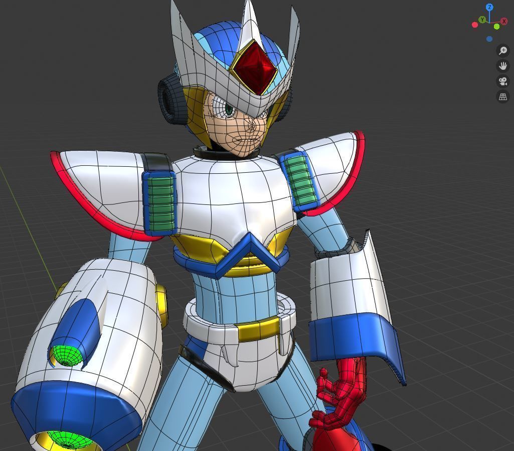 Megaman X Second Armor - Mega Man X2 3D model rigged | CGTrader