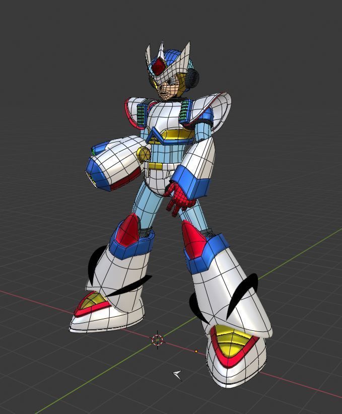 Megaman X Second Armor - Mega Man X2 3D model rigged | CGTrader