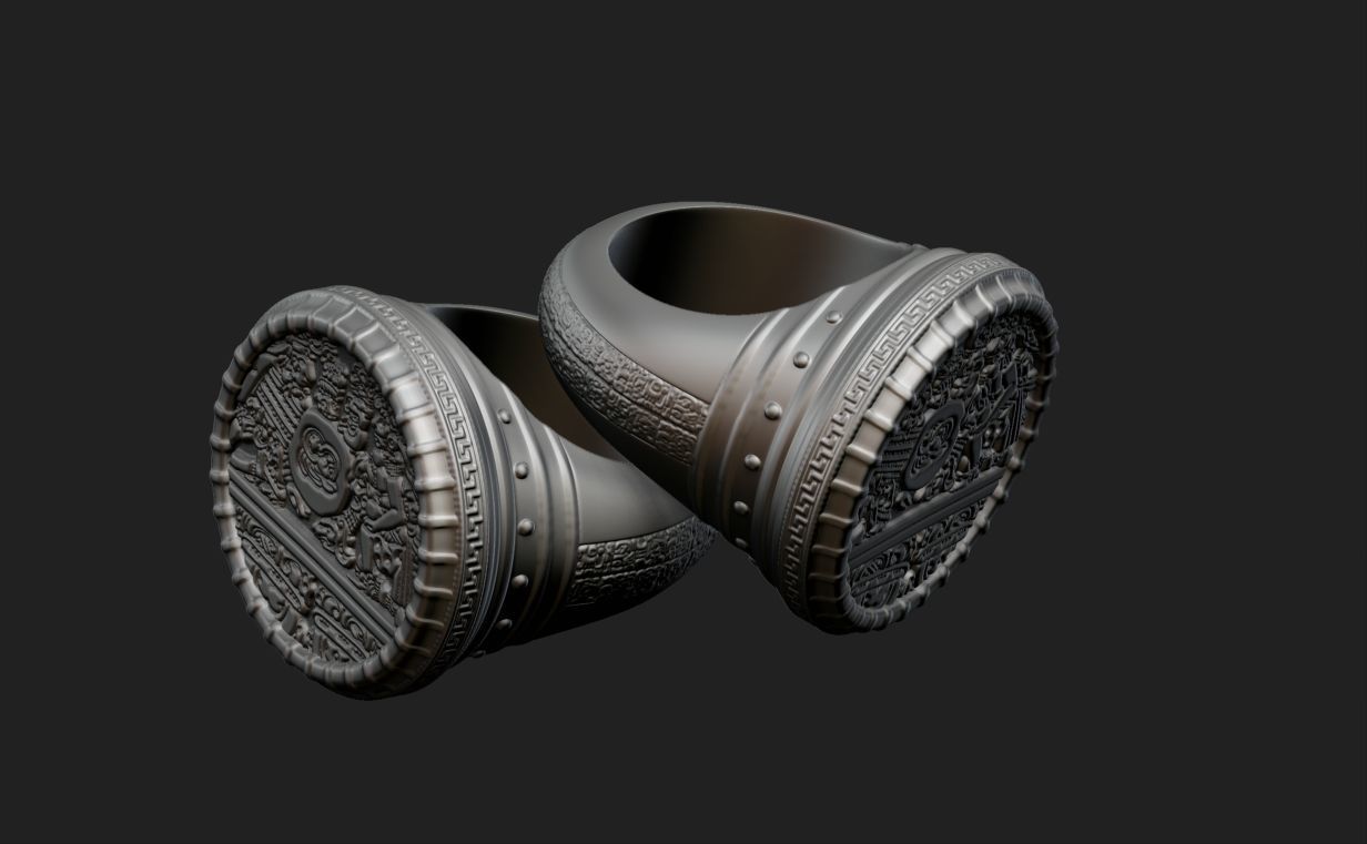 Mazan Inca Aztec Ring 220912 3D model 3D printable | CGTrader