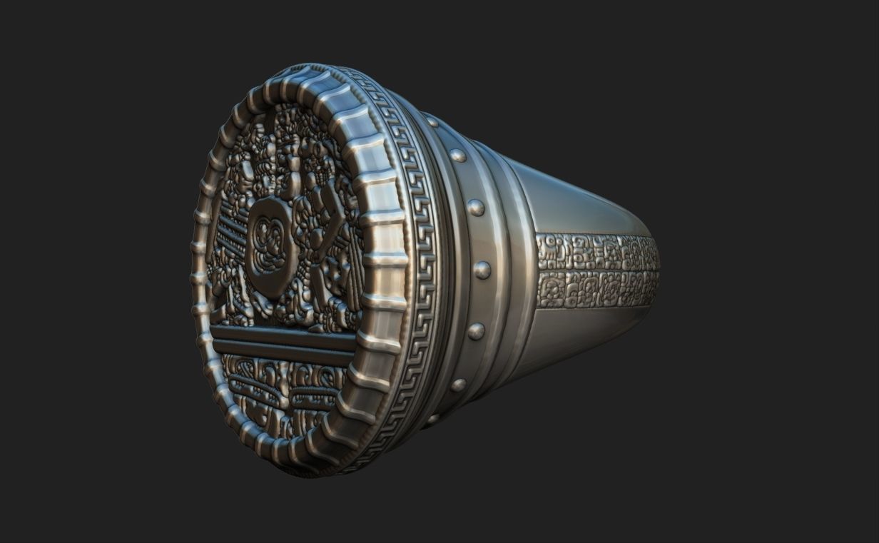 Mazan Inca Aztec Ring 220912 3D model 3D printable | CGTrader