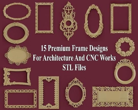 3d Frames STL file Collection for CNC and Architectural Modeling 3D ...