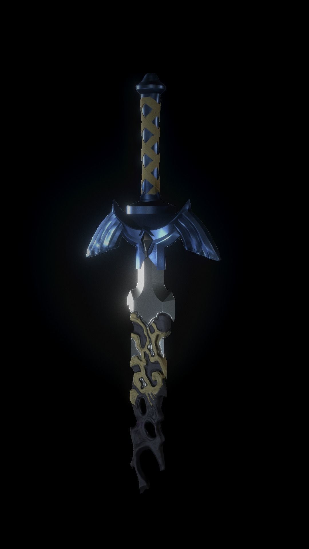 Corrupted Master Sword from Legend of Zelda Tears of the Kingdom 3D ...