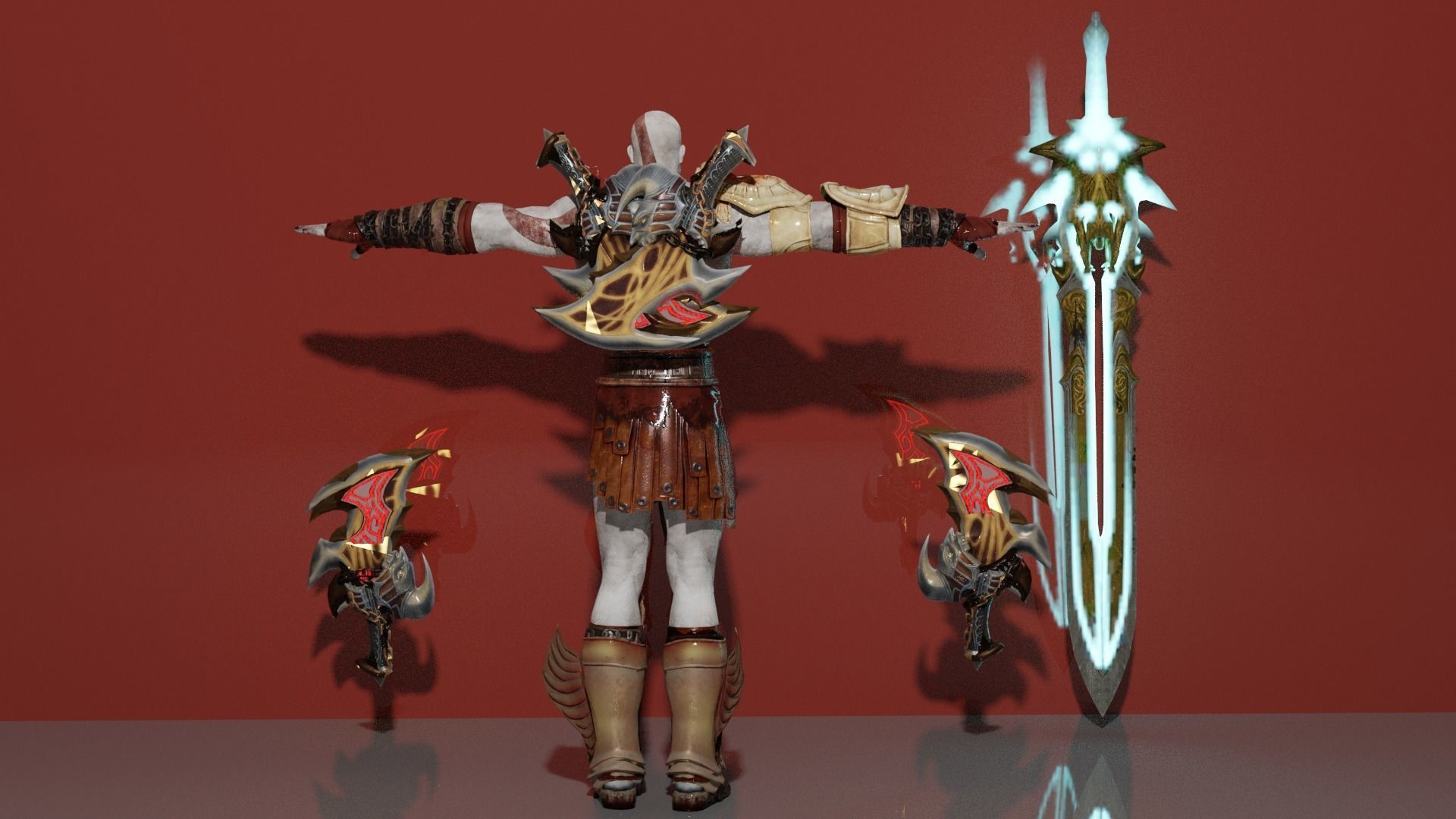 3D model Kratos god of war character VR / AR / low-poly | CGTrader