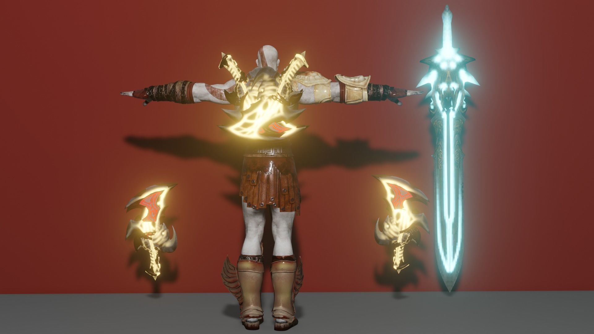 3D model Kratos god of war character VR / AR / low-poly | CGTrader