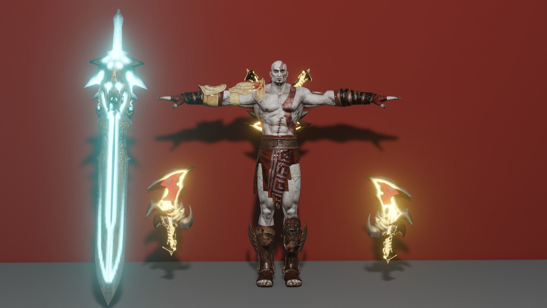 3D model Kratos god of war character VR / AR / low-poly | CGTrader