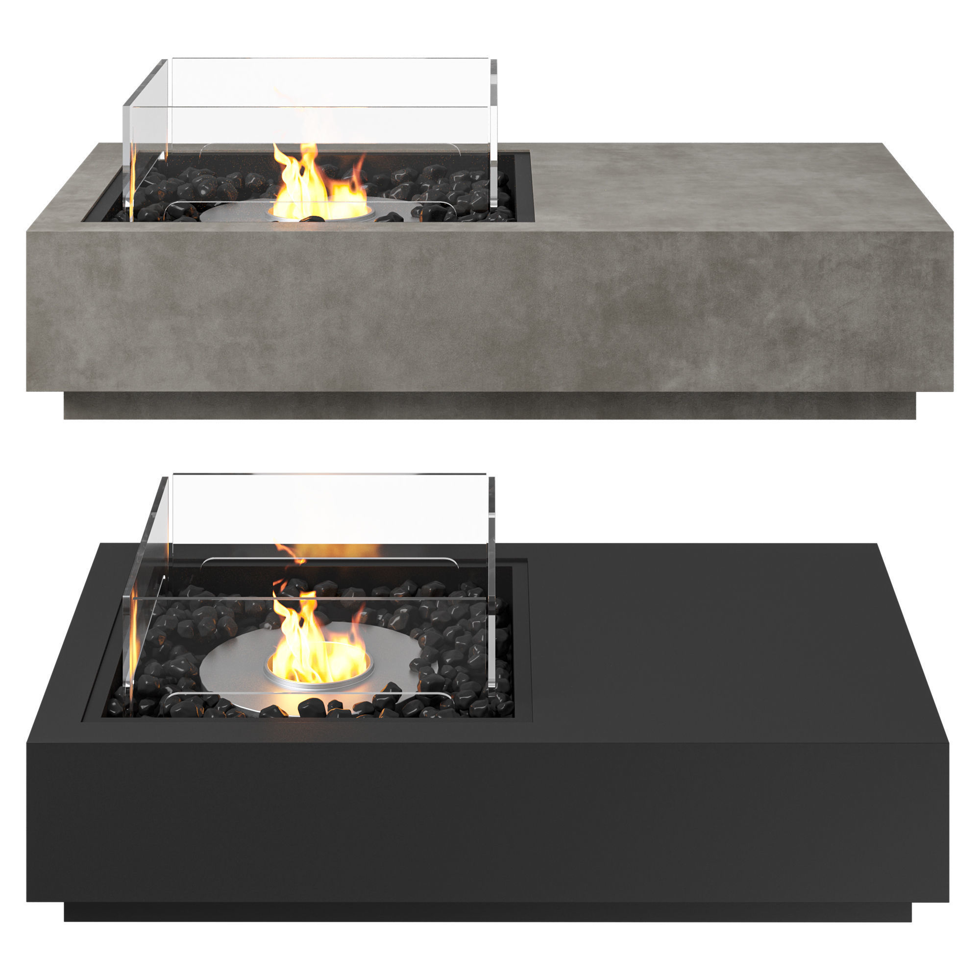 Manhattan 50 EcoSmart Fire Pit Table - Fireplace 3D model | CGTrader