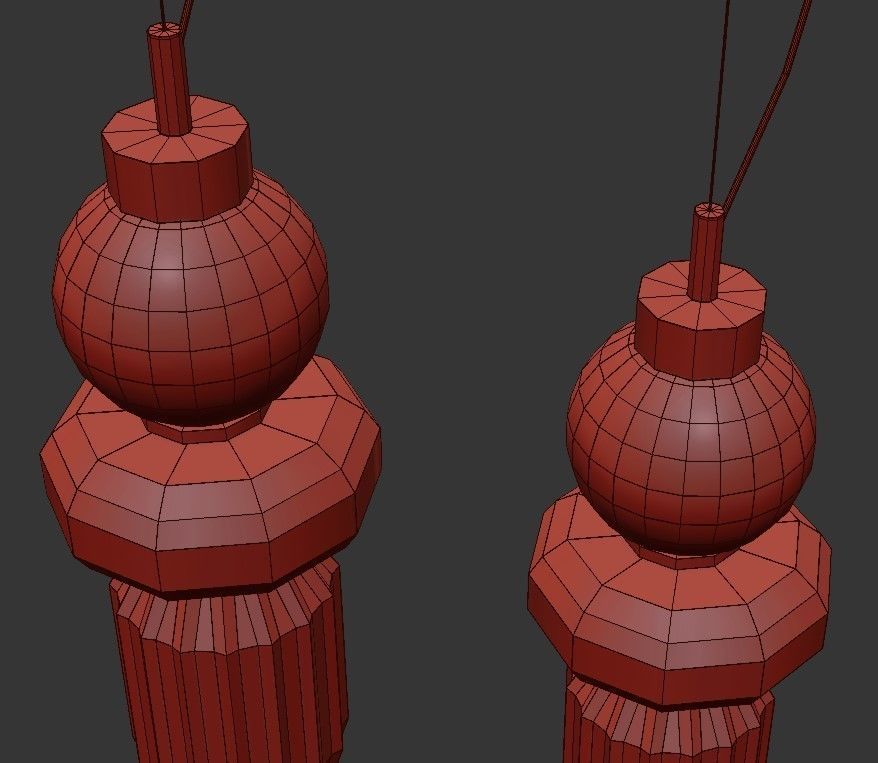 hamel pair of glass pendant lights 3D model | CGTrader