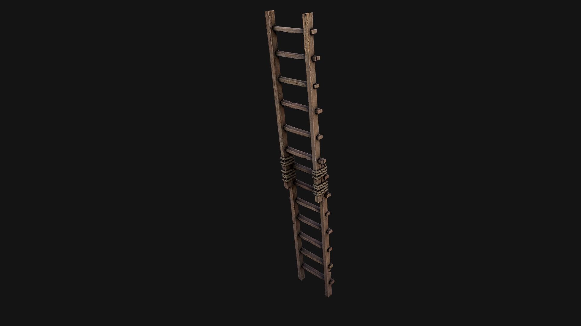 3D model Ladder wooden VR / AR / low-poly | CGTrader