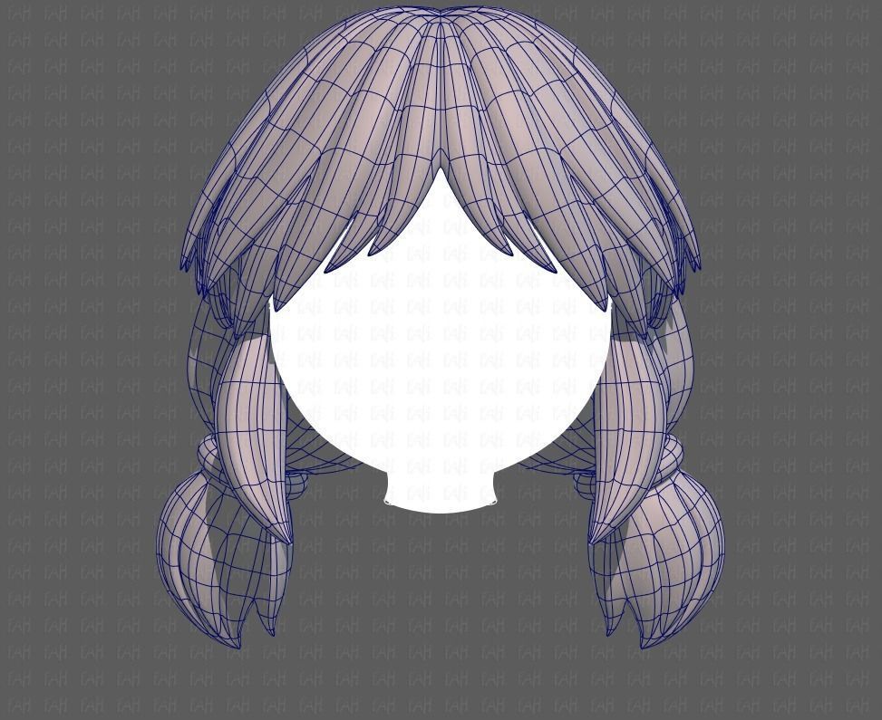3D model Base Hair for girl V31 VR / AR / low-poly | CGTrader