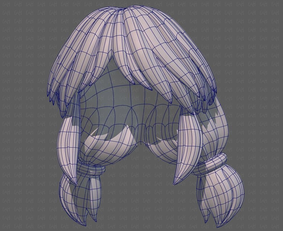 3D model Base Hair for girl V31 VR / AR / low-poly | CGTrader