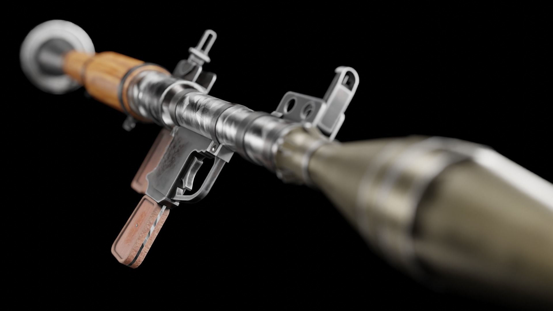 3D model Low Poly RPG 7 gun VR / AR / low-poly | CGTrader