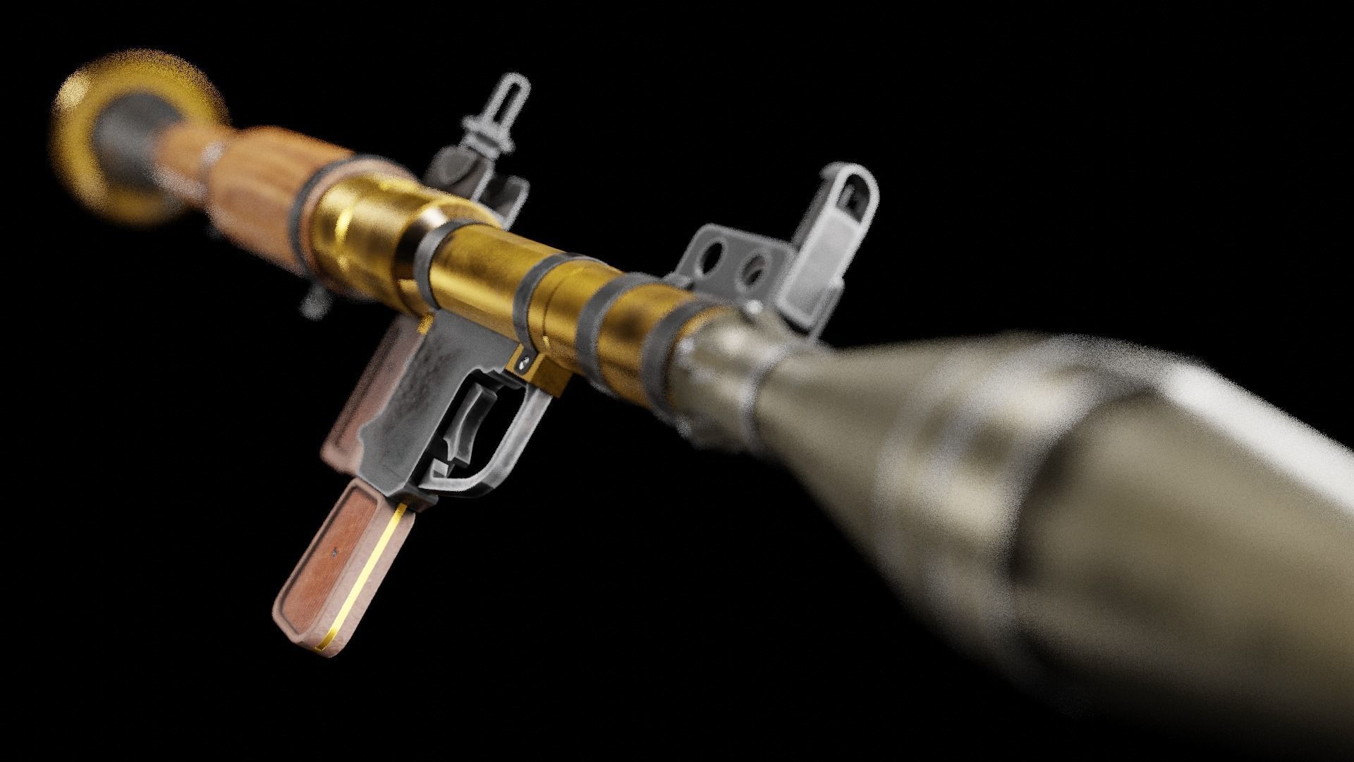 3D model Low Poly RPG 7 gun VR / AR / low-poly | CGTrader