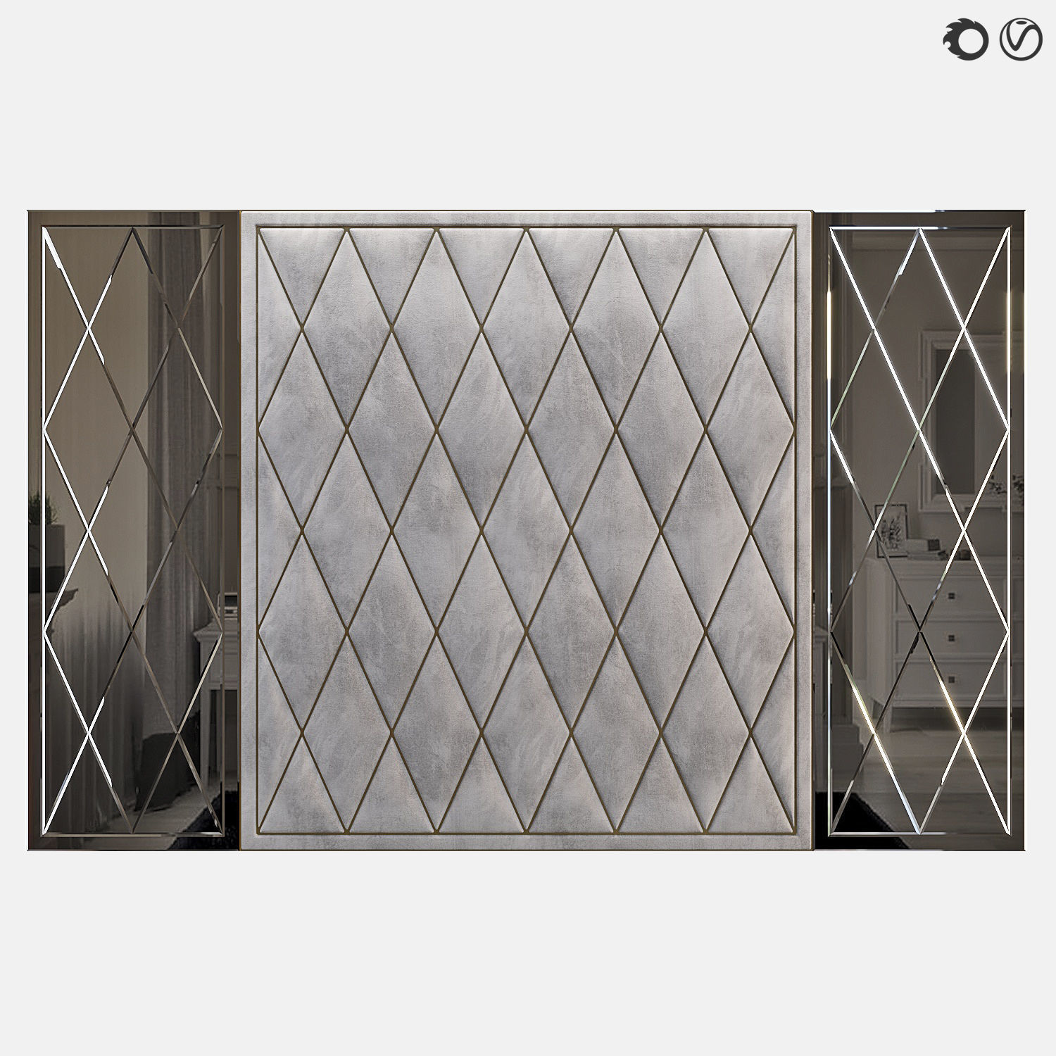 Soft wall panel 75 3D model | CGTrader