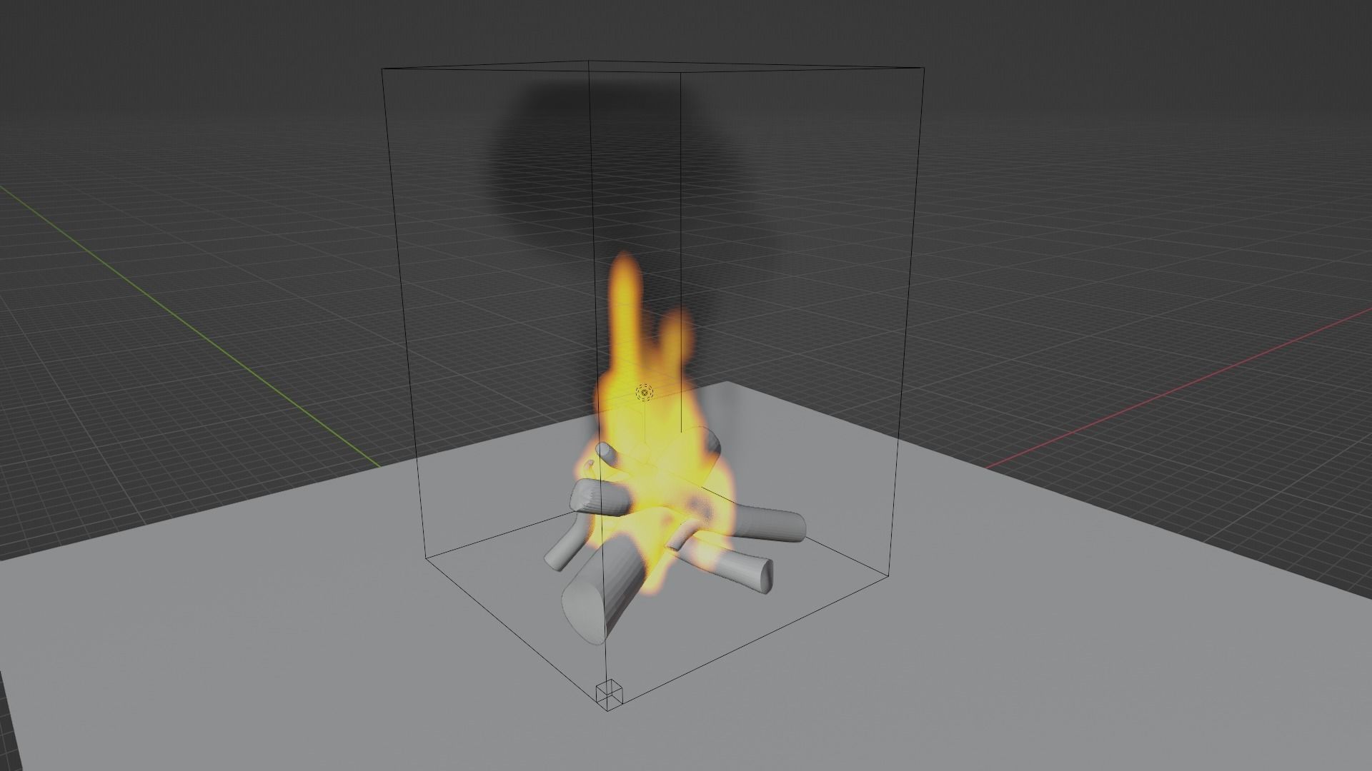 Bonfire fire burning on table 3D model animated | CGTrader