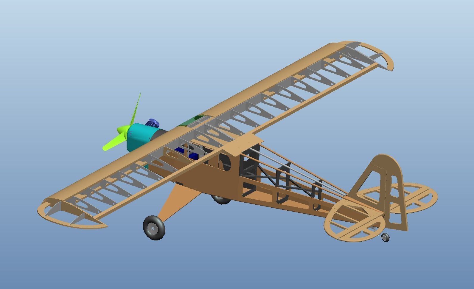 RC fixed-wing model aircraft 3D model | CGTrader