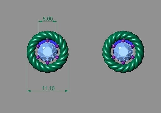 Rope Earring 3D model 3D printable | CGTrader