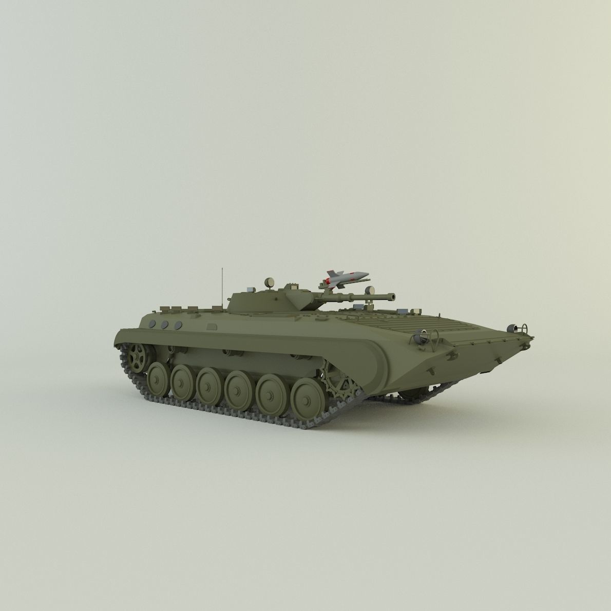 Soviet tracked infantry fighting vehicle BMP-1 3D model | CGTrader