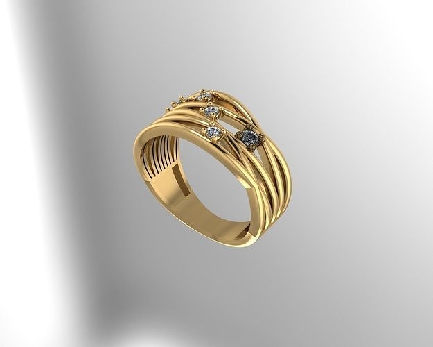 Ring Gold 3D model 3D printable | CGTrader