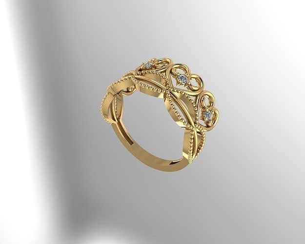 Ring Gold 3D model 3D printable | CGTrader