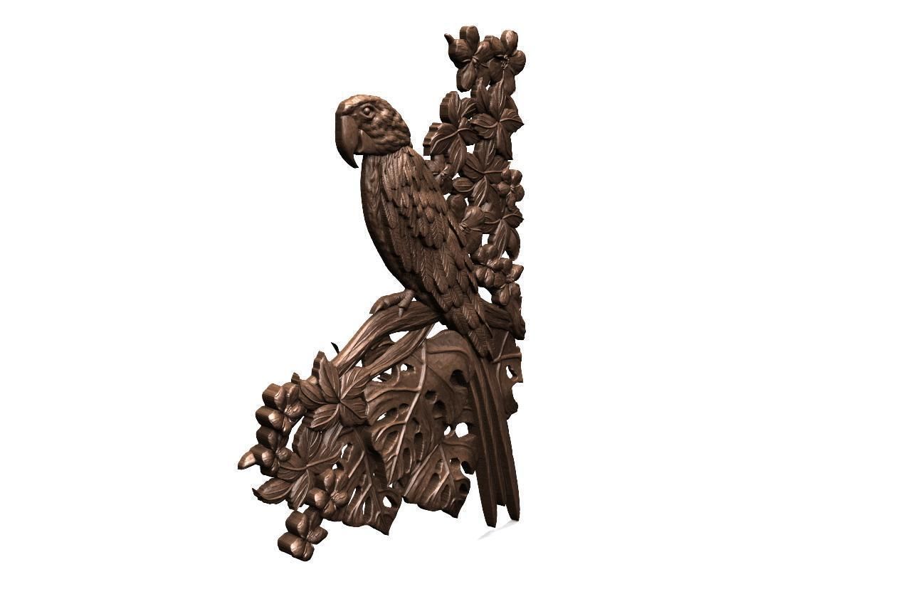 Macaw CNC 3D model 3D printable | CGTrader