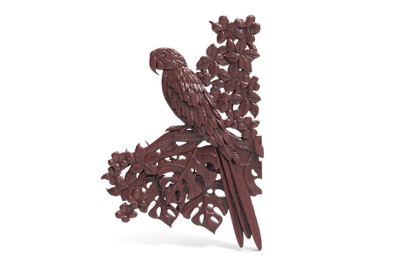Macaw CNC 3D model 3D printable | CGTrader