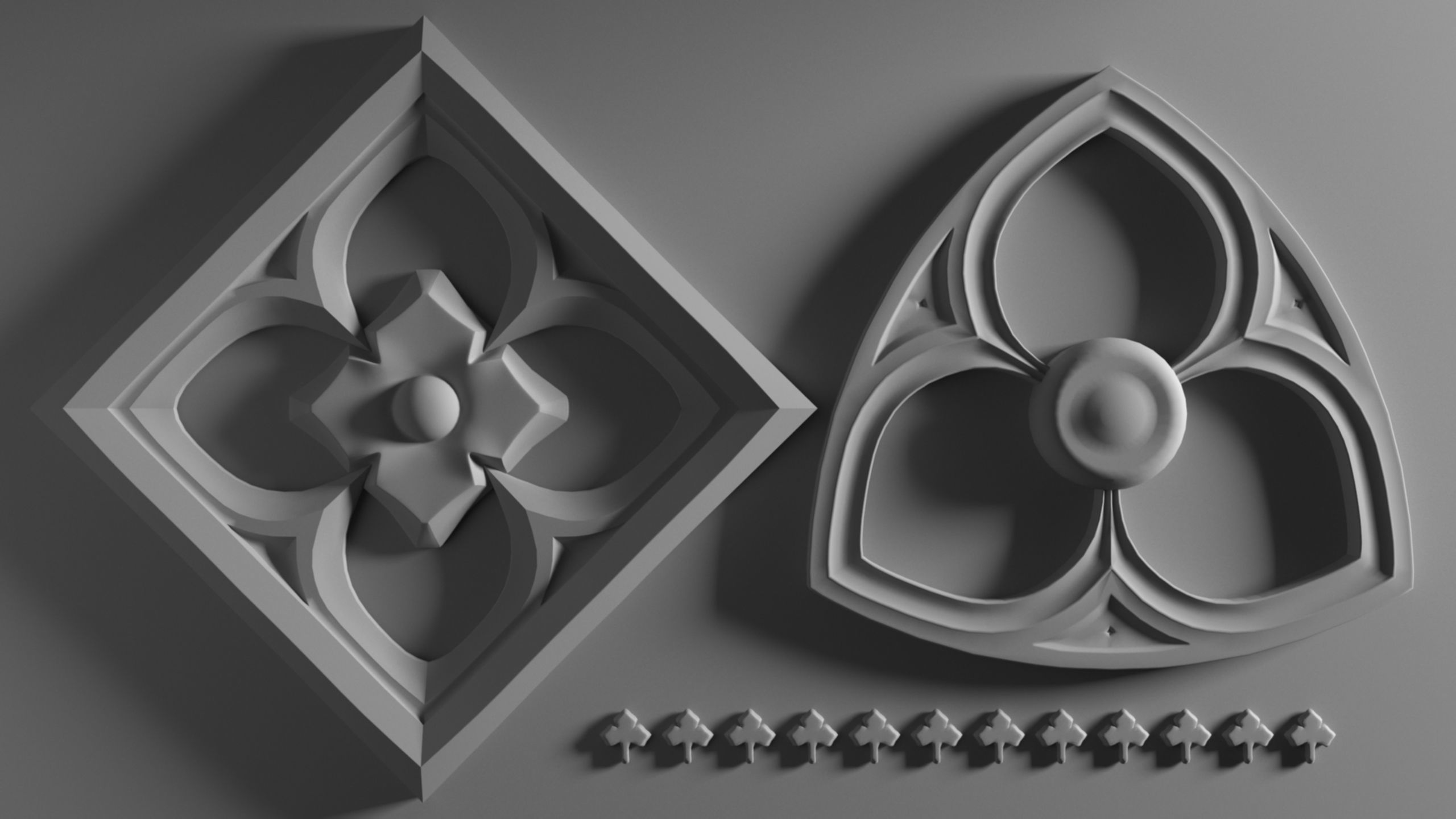 Gothic Patterns 3D model 3D printable | CGTrader