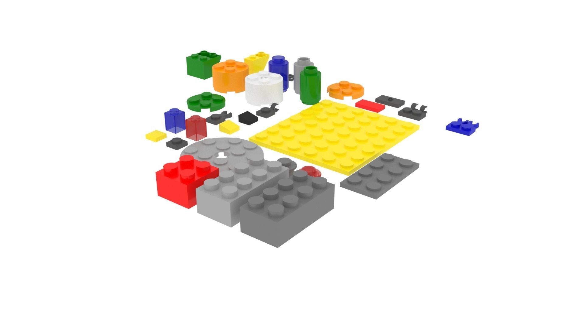 Lego Bricks Set 3D model | CGTrader